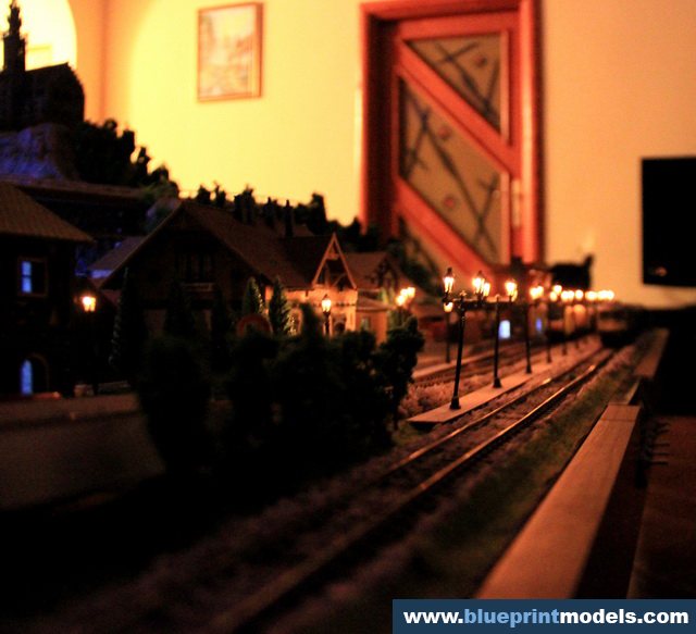 Train Scale Model, Night-time | Architectural Scale Models