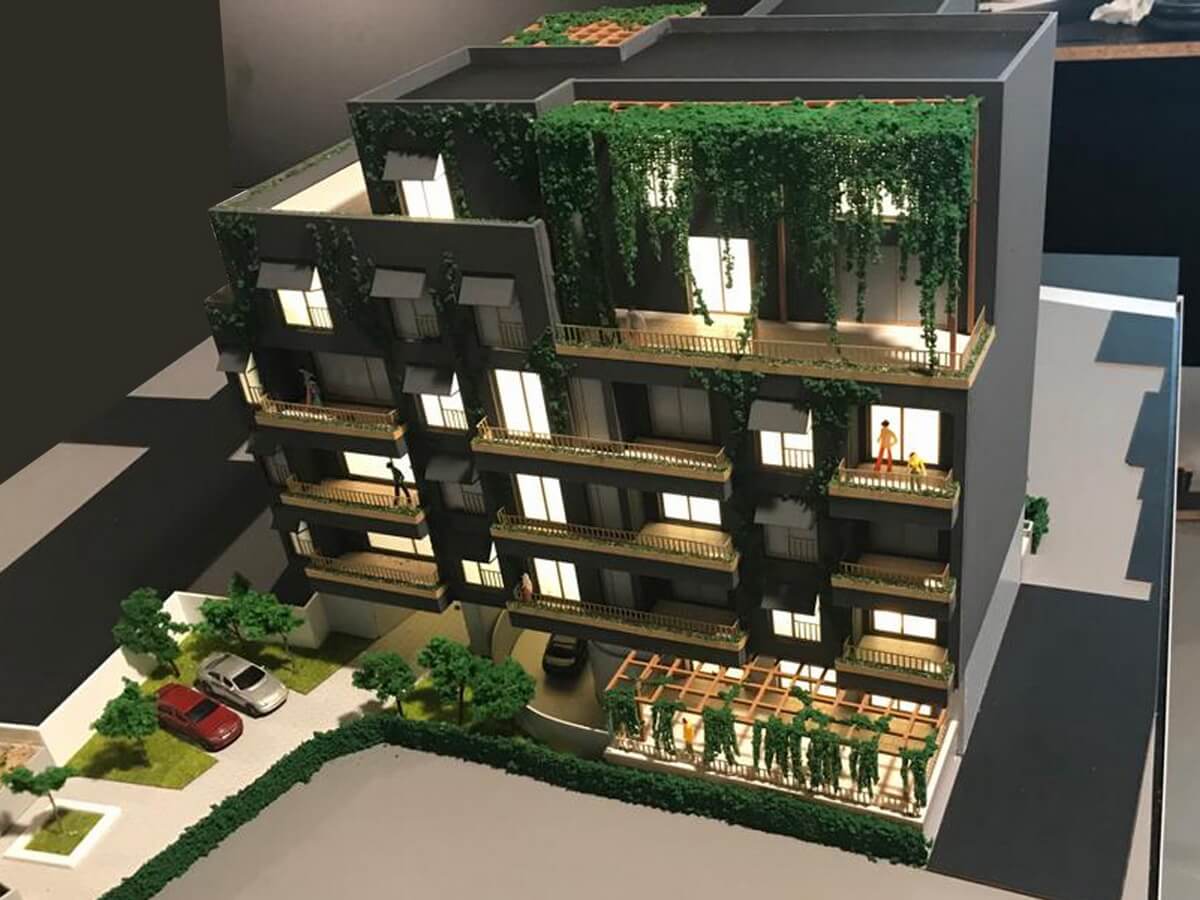 Apartment Buildings Scale Model - Central District | Architectural ...